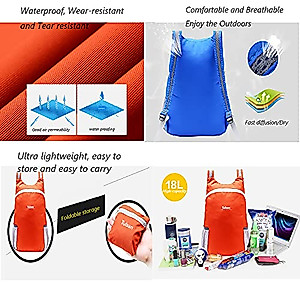 BONVEN Lightweight Backpack Foldable Backpack Ultra Lightweight Packable Rucksack Casual Small Daypack for Hiking Camping Travel Outdoor Sport