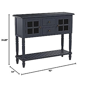 Decor Therapy Morgan Two Door Console Table, Antique Navy
