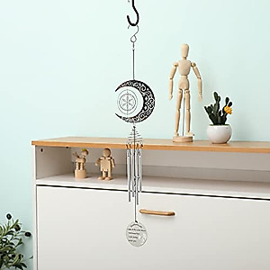 Saododku Wind Chimes for Outside as Gifts, 20 Inch Memorial Wind Chimes with Unique Star Moon Design, Sympathy Wind Chimes Outdoor Clearance as Gratitude/Appreciation/Thank You Gifts