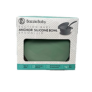 Bazzle Baby Silicone Suction Bowls with Suction Lid and Spoon 3-piece set BPA Free Silicone | Perfect for 4-36 Months