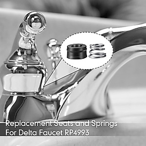 RP4993 Replacement Seats and Springs Faucet Repair Kit RP4993 Seats and Springs Compatible with Faucet Rod Replacement, Black (36 Pairs)