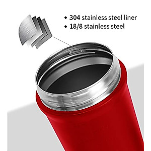 ComfyoneCHP Detachable Bottom Stainless Steel Water Bottle Protein Mixing Shaker Tumbler Removal Ball Easy Clean Leak-Proof Blender Cup 28oz (800ml) for Gym (Red)
