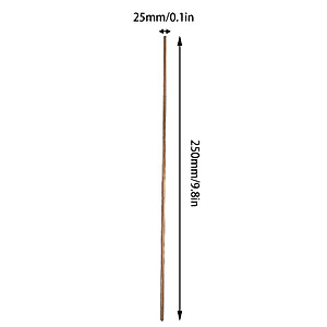 Copper Welding Rod, Selffluxing Phosphor Copper Round Welding Brazing Rod Low Temperature Easy Melt Welding Consumables for Air Conditioner Refrigerators (20Pcs, 250 x 2.5mm) (Copper)