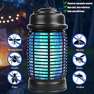 Bug Zapper Outdoor Electric, 20W Mosquito Zapper Outdoor, 4200V Fly Zapper Outdoor and Indoor