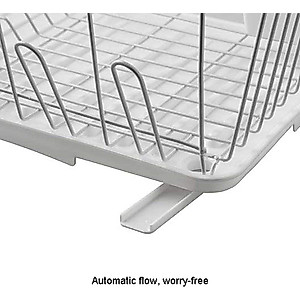 Plate Rack Draining Dish Rack Dish Drying Rack Dish Rack Drainer Sink Side Dish Rack With Removable Utensil Holder for Kitchen Countertop Pan Plate Holder