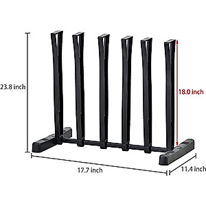 3-Pair Tall Boot Storage Holder & Shape Maintainer and Dry Rack Shoe Stand, Black by Madison Home Products
