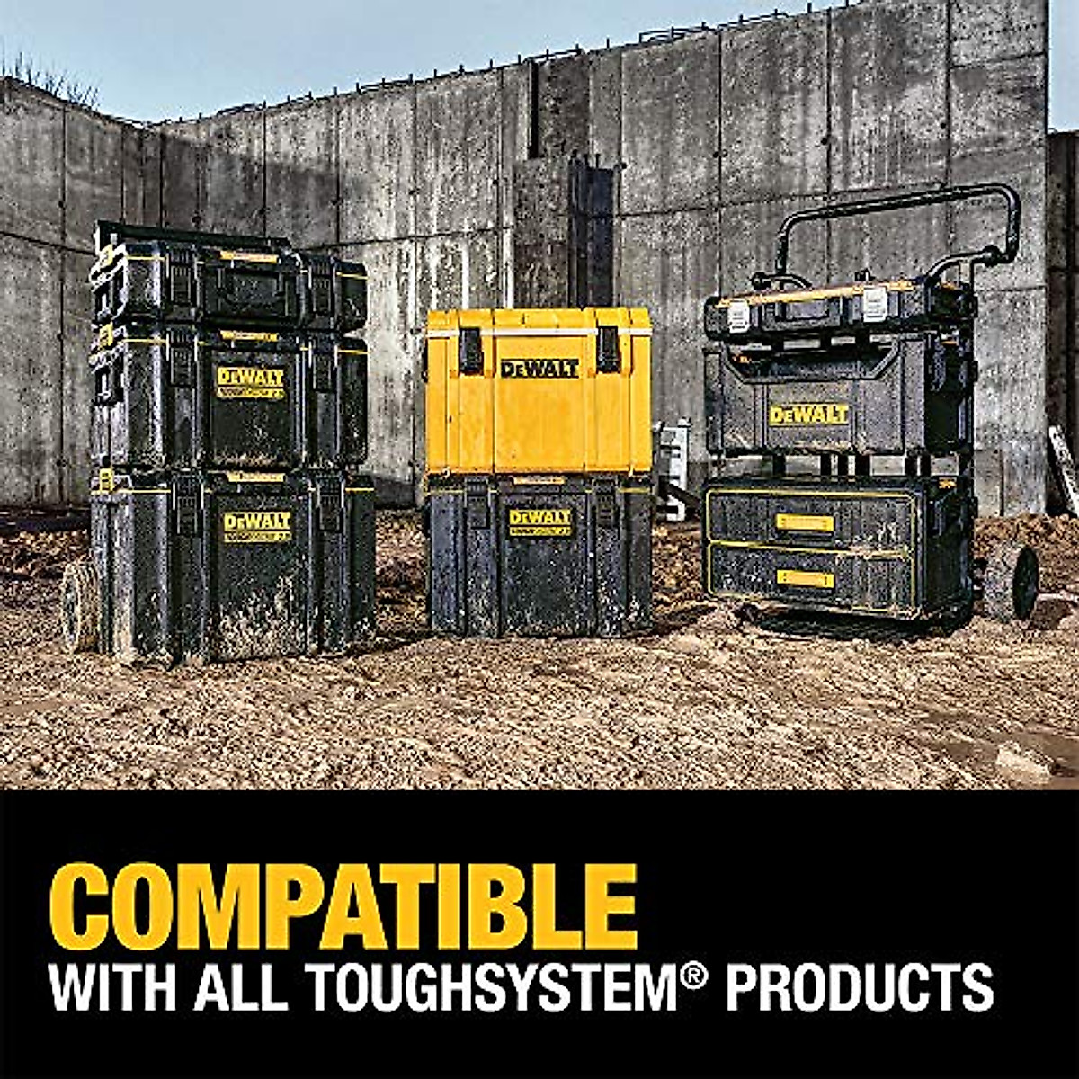 DEWALT TOUGHSYSTEM 2.0, Large Tool Box, 22 in, 110 lbs. Capacity (DWST08300)