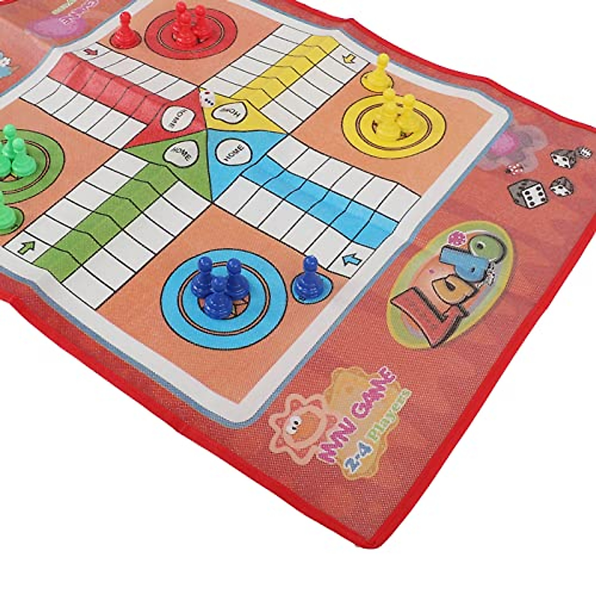 Tissting Wooden Checkerboard Flying Ludo Chess Set, 2.4x1.8in Non Woven ...