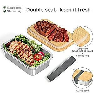 Stainless Steel Bento Lunch Box Japanese Bento Box Extra Small Bamboo Lunch Box Stainless Steel Snack Containers Food for Kids Toddler Metal Lunch Containers for School,Work,Rectangle 15.2oz/450ml