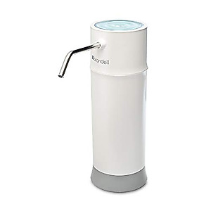 Brondell H625 Pearl Countertop Water Filter System for Kitchen Sinks, Carbon Block Filtration System and Dispenser Attaches to Faucet, 6-Month Filter Lifespan, White