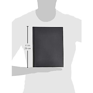 Amazon Basics Professional Journal, 10.5X7.5 inches, Black, 2-Pack
