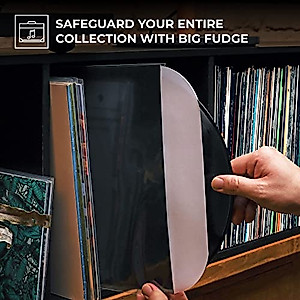 BIG FUDGE Vinyl Record Inner Sleeves 100x | Made from Heavyweight & Acid Free Paper | Album Covers with Round Corners for Easy Insert | Slim Record Jackets to Protect Your LPs & Singles | 12"