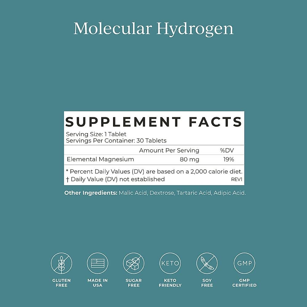 CYMBIOTIKA Molecular Hydrogen Water Tablets with Magnesium, Energy Boost, Gluten Free, Keto Antioxidant Drink, Fast Dissolving Supplements, Helps Fight Inflammation & Stress 30 Tablets, 12 ppm