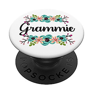 Grammie Gifts From Grandkids Floral Personalized Name Gift PopSockets Grip and Stand for Phones and Tablets