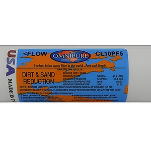 Omnipure CL10PF5-B Sediment Inline Water Filter