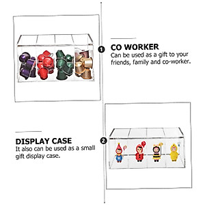 Cabilock 1pc Box coffee storage box flatware storage case Coffee Storage Case utensil organizer with lid plastic tea bag organizer Holder flip case Acrylic gift clamshell Coffee machine