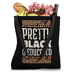 Pretty Black and Educated Proud African American Woman Girl Tote Bag