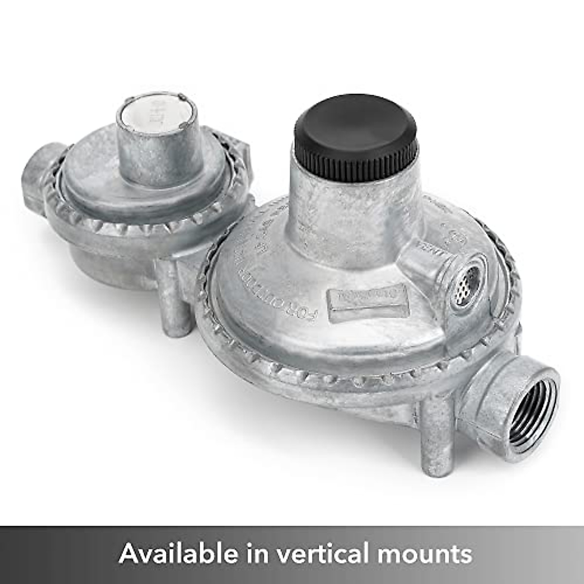 Stanbroil Vertical Two Stage Propane Regulator - 20" RV Propane Pigtail Stainless Steel Braided Hose Type 1 Connection with 1/4" Male NPT