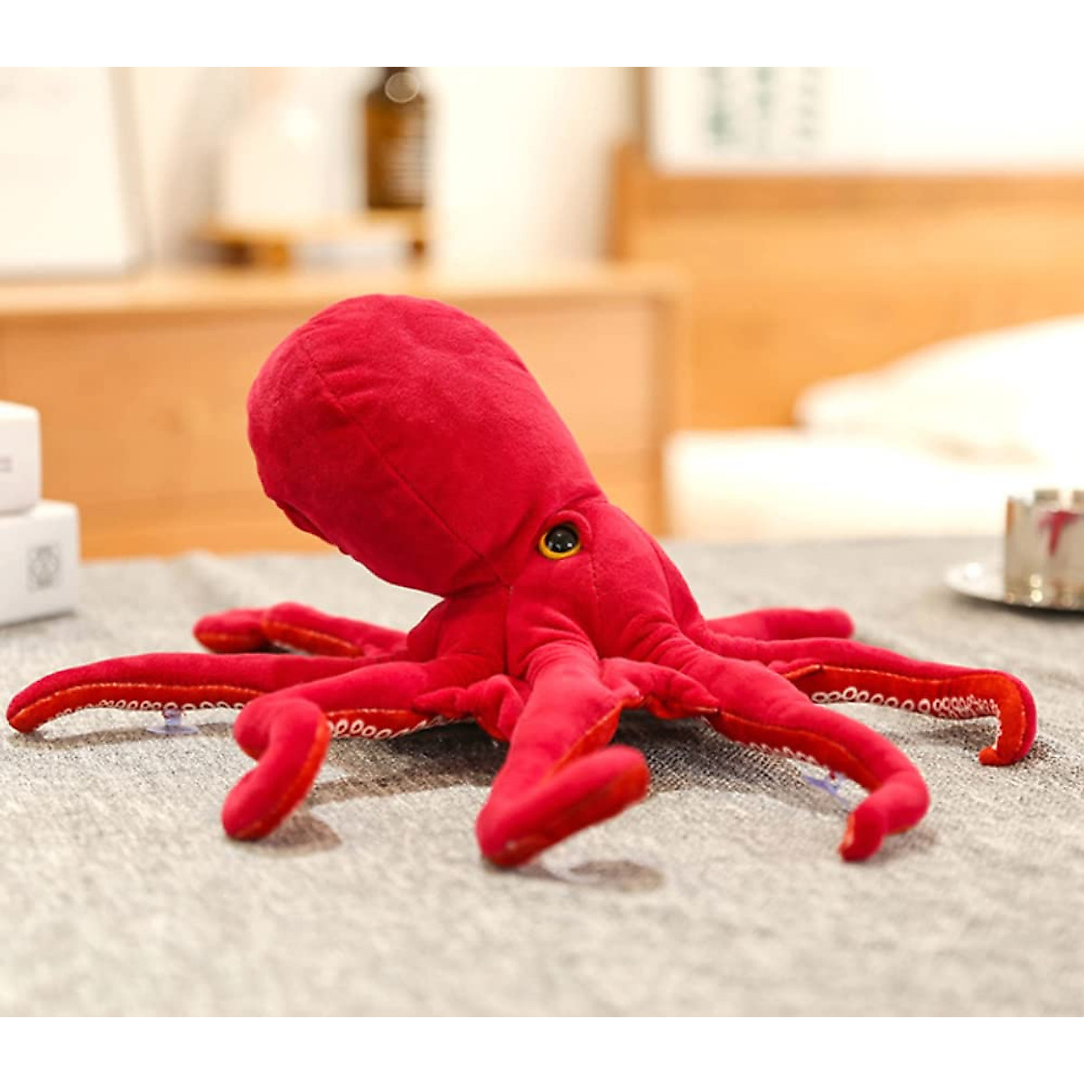 Xshelley Redsimulation Octopus Plush Toy, Soft Fish Cushion Pillow Octopus Plush Toy, Underwater Squid Doll Pillow Family Decoration Gift Children Pillow Plush Animal Toys (18inch)