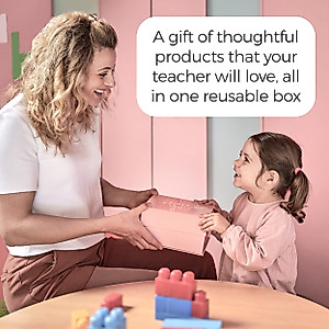 Little Mindings End of Year Teacher Gifts | Teachers Appreciation Gift Sets | Teacher Gift Set for Women: 12oz Tumbler, Thank You Candle, Keychain, Thank You Teacher Card