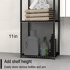 VOTZAAQ Corner Shower Caddy 3 Tier Standing Shower Caddy Corner, Black Shower Rack Bathroom Storage Organizer with Handle, Rustproof Stainless Steel Corner Shelf, Shower Shelf for Inside Shower