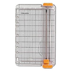 Fiskars Surecut Paper Trimmer, 8 Sheets, 9" Cut Length, Plastic Base, 8.88 X 14.38