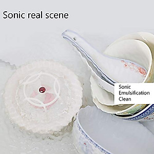 Mini Ultrasonic Dishwasher Multifunctional Household USB Portable Compact Dish Washing Machine for Small Apartment Office and Home Kitchen(Red)