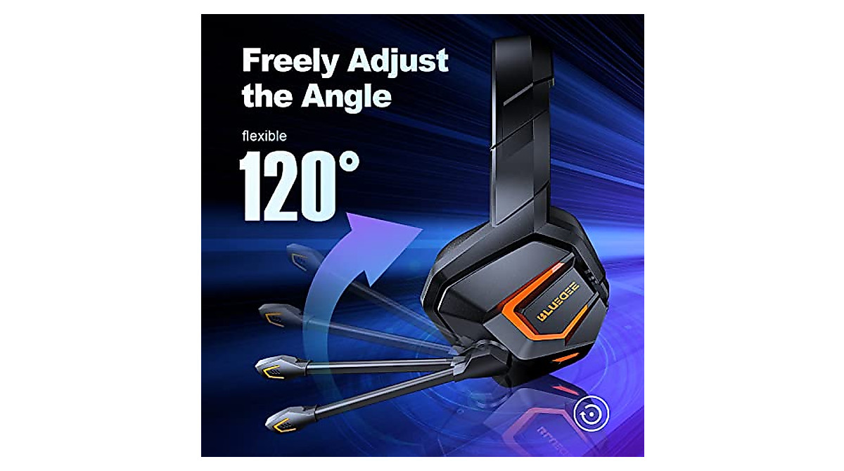 DEEBOX Wireless Gaming Headsets with Mic for PC PS4 PS5 Playstation 4 5, Bluetooth USB Gamer ...