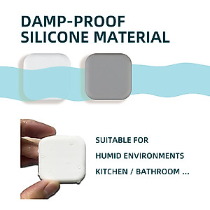 [6 Pack] [White] Door Stoppers Wall Protector, Silicone Door Bumper, Self-Adhesive Wall Shield, Door Slamming Silencer, Door Knob Guard for Home, Office, School