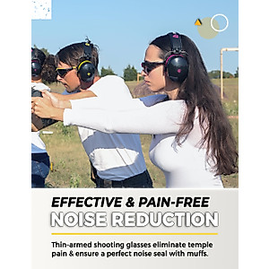 TradeSmart High-Performance Earmuffs for Shooting Range & Shooting Eye Protection Glasses + Firearm Confidence Course Included