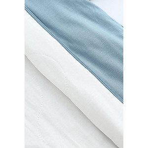 Unisex Baby Toddler Sleep Sack 1.0 TOG Viscose from Bamboo Sleeping Bag Infant Boys Girls Wearable Blankets with Legs (Dusty Blue, 6-18M)