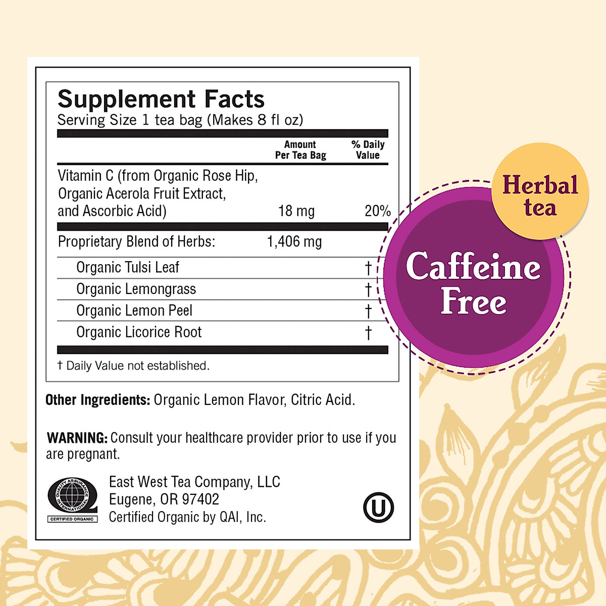 Yogi Tea Sweet Lemon Everyday Immune Tea - 16 Tea Bags per Pack (4 Packs) - Daily Immune Support Tea - Delicious Lemon Tea Bags - Includes Tulsi, Lemongrass, Rose Hip, Lemon Peel & More