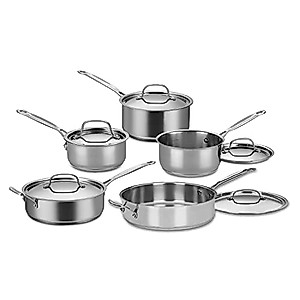 Cuisinart M77-10 10 Piece Chef's Classic Stainless Collection, Cookware Set