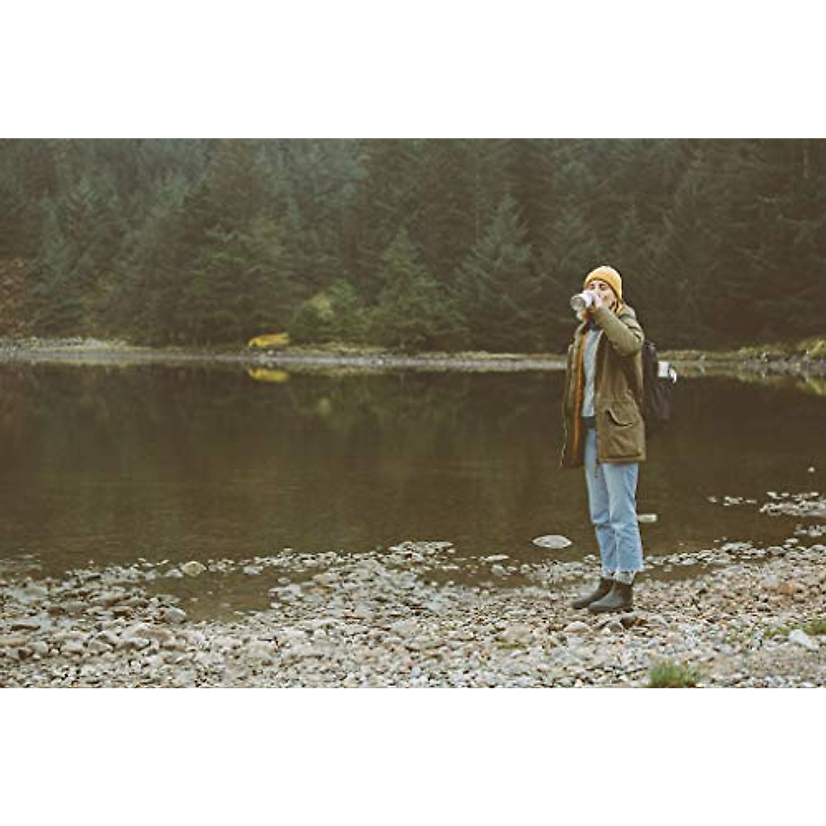 Mizu - V7 Water Bottle | 21 oz. Double Wall Stainless Steel Vacuum Insulated | Wide Mouth with Leak Proof Coffee Lid | Multiple Colors | BPA Free, Midnight