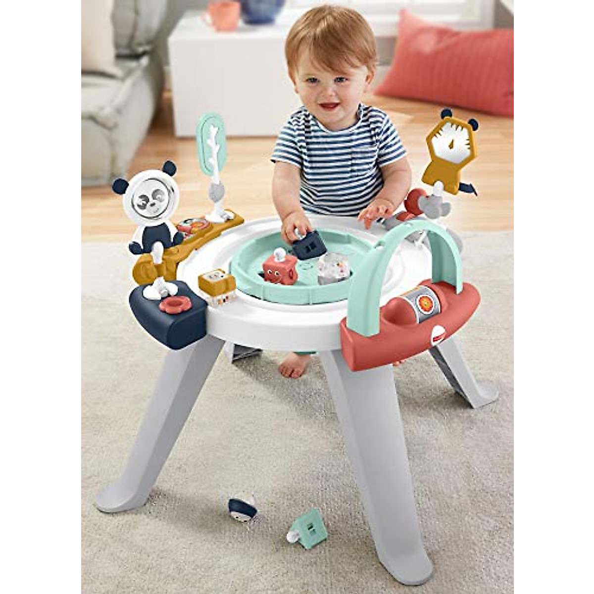 Fisher-Price Baby to Toddler Toy 3-in-1 Spin & Sort Activity Center and Play Table with 10+ Activities, Happy Dots (Amazon Exclusive)