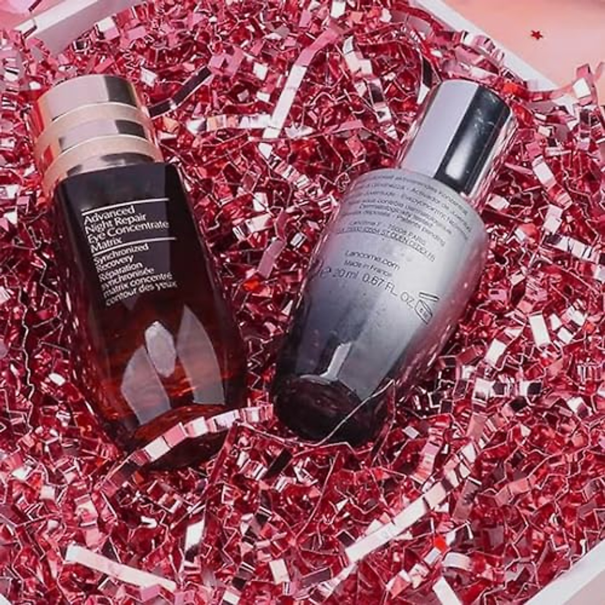 Uptotop 4oz Crinkle Cut Paper Shred Filler for Gift Wrapping Basket Filling, Birthday, Christmas, Thanksgiving, Wedding, Mother's Day, Glitter Pink (4 oz)