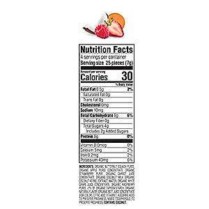Happy Creamies Family Baby Organic Creamies Freeze-Dried Veggie & Fruit Snacks with Coconut Milk Strawberry Raspberry & Carrot, 1 Ounce (Pack of 8)