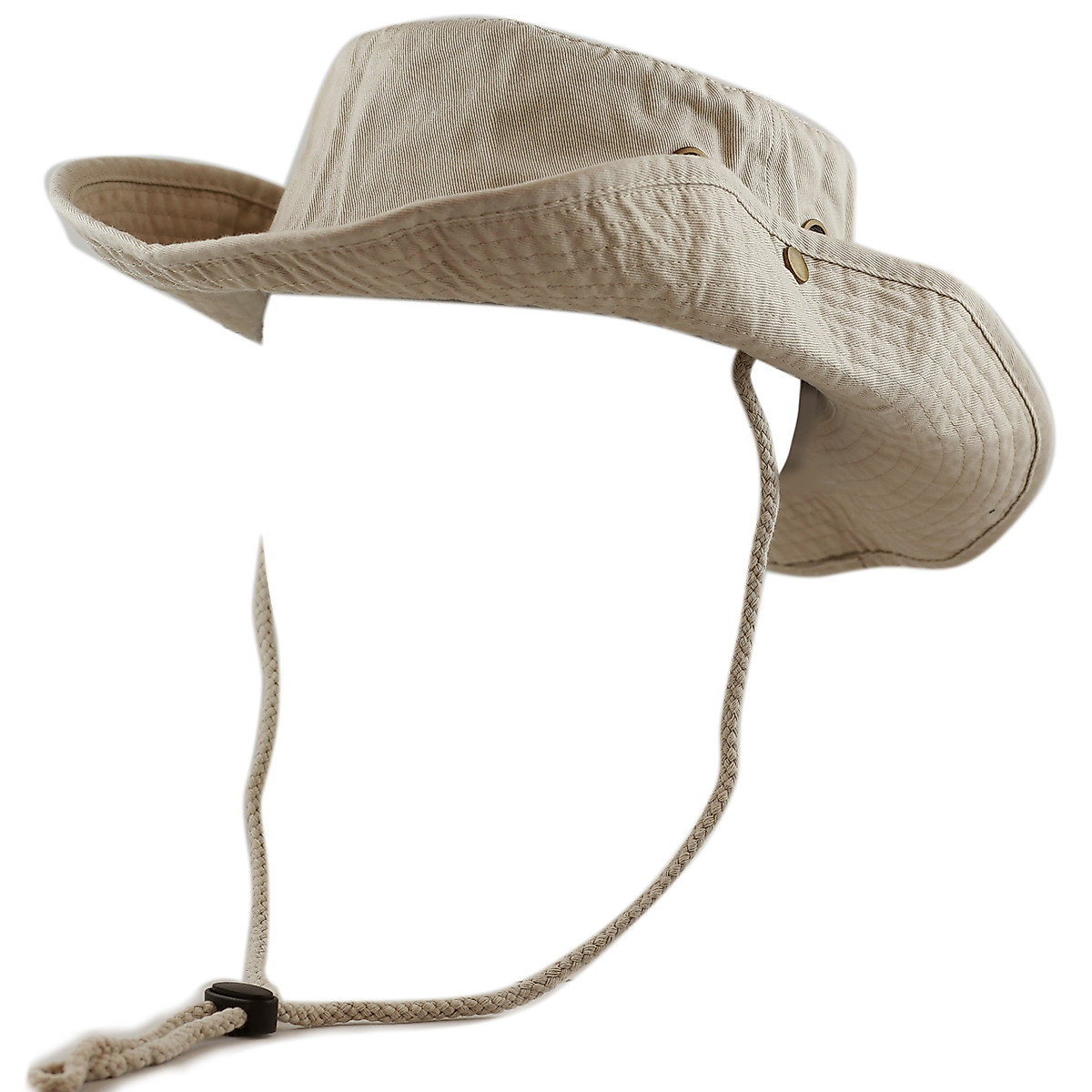 The Hat Depot 300N1510 Wide Brim Foldable Double-Sided Outdoor Boonie Bucket Hat (S/M, 2. Cotton - Khaki)