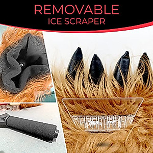 Gears Out Massive Bigfoot Hand Ice Scraper - Bigfoot Gifts - Sasquatch Claw Faux Fur Hand Warmer with Built in Ice Scraper Foam Grip Novelty Winter Snow and Ice Remover for Cars Trucks SUV