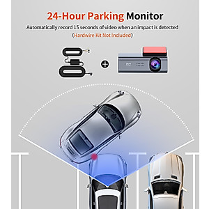 Cosuvow Dash Cam 4K Front Dash Camera for Cars 2160P WiFi Dashcam with APP Wireless Car Camera 24 Hours Parking Mode WDR Free 32G Card G-Sensor Loop Recording