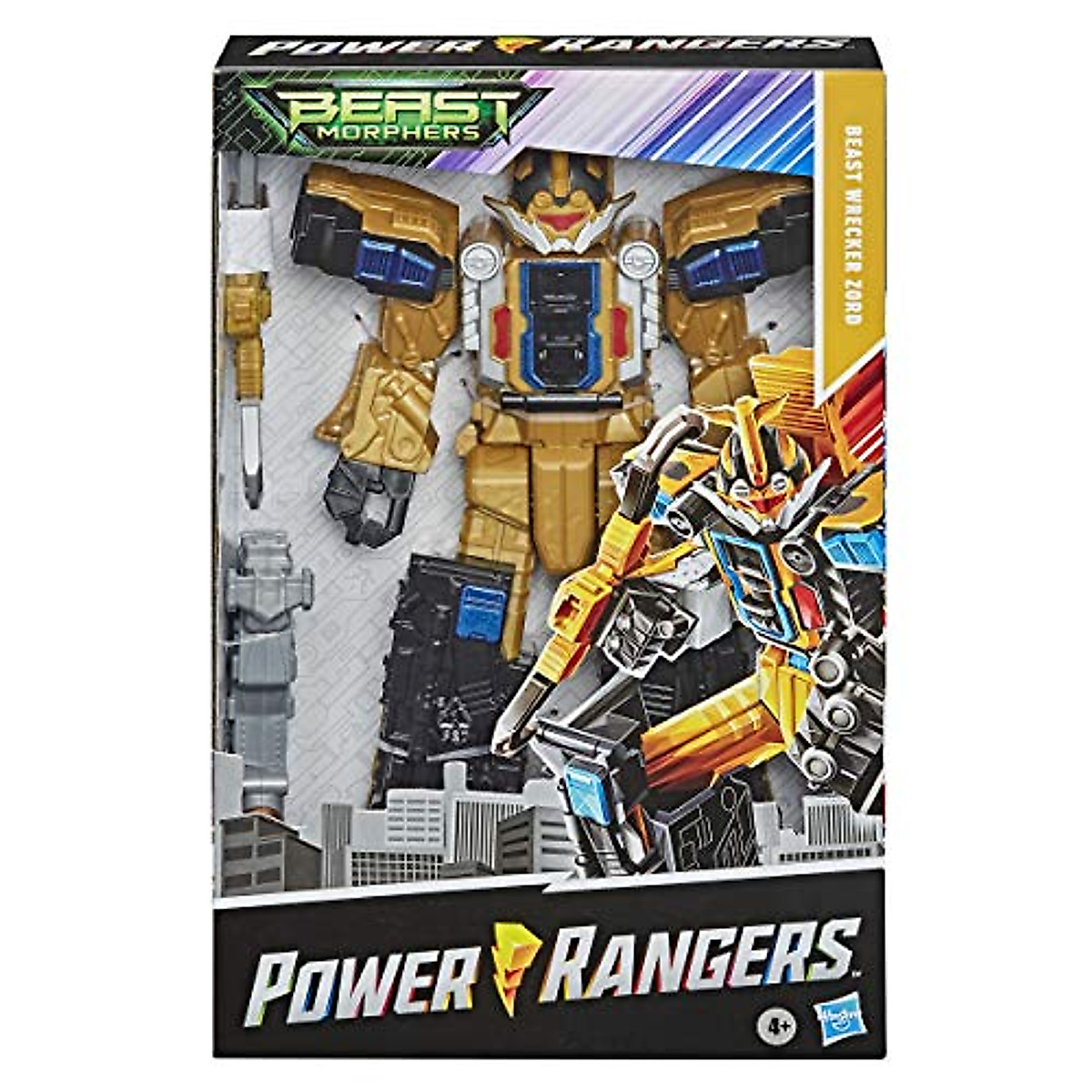 Power Rangers Beast Morphers Beast Wrecker Zord 10-Inch Action Figure Toy Inspired by Gold Ranger’s Zord in TV Show