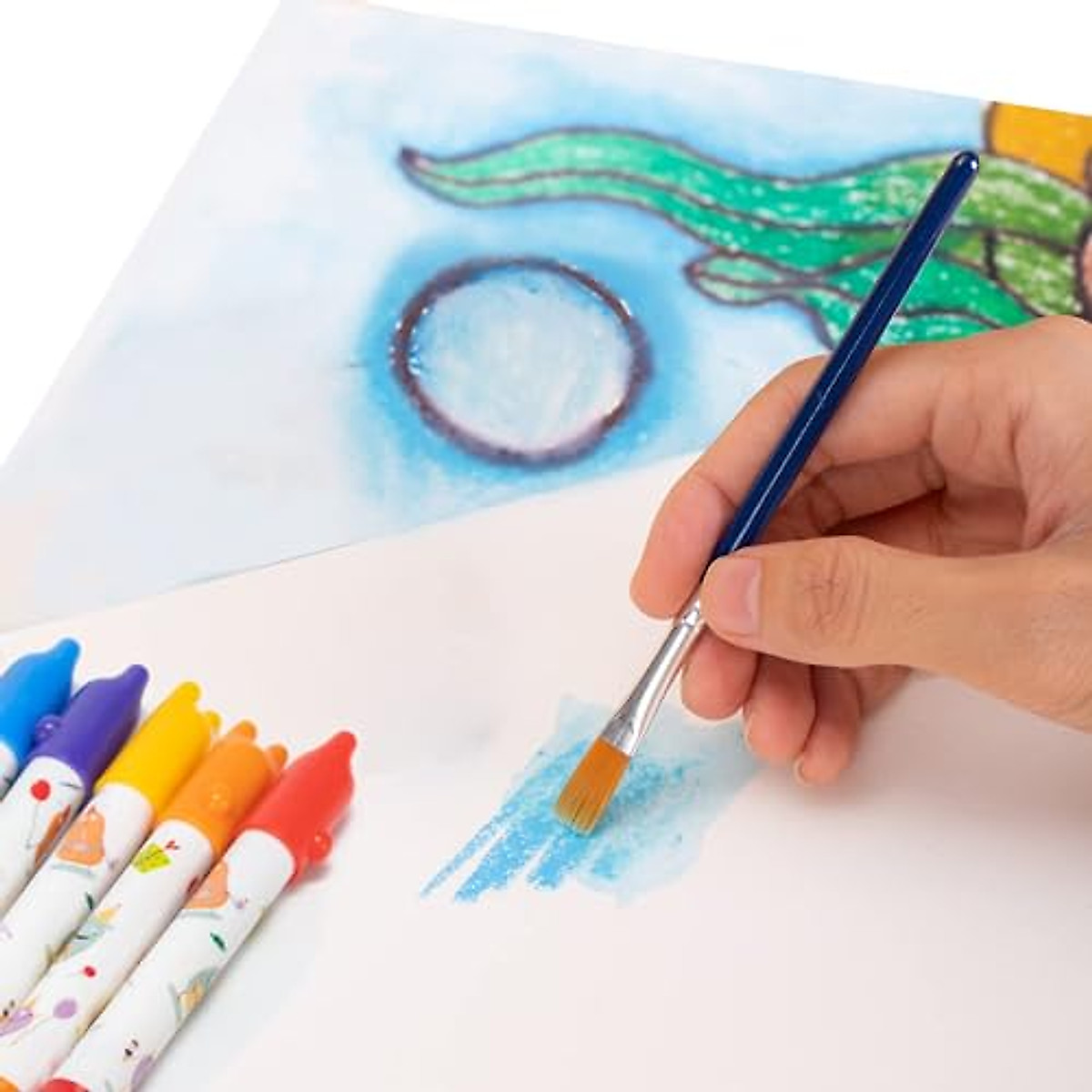 Amazon Basics Twistable Pack of 24 Gel Crayons, Washable, 24 Colors