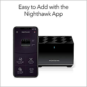 NETGEAR Nighthawk Tri-Band Whole Home Mesh WiFi 6 Add-on Satellite (MS80) – add up to 2,250 sq. ft. of Coverage