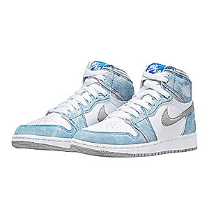 Nike Unisex Air Jordan 1 Retro HI OG (GS) Sneakers, Kids, Hyper Royal/White Royal/Blanc, 7Y M US
