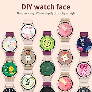 Smart Watch for Women Bluetooth Call Make Receive/Answer Smartwatch Fitness Tracker with Pedometer Heart Rate Blood Oxygen and Sleep Monitor Waterproof Smart Watches for Android and iOS Phones Gold