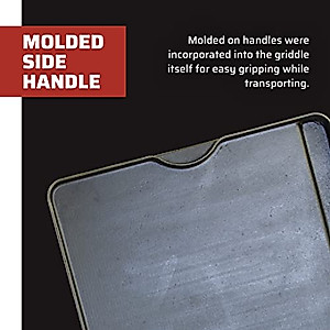 Camp Chef Reversible Pre-Seasoned Cast Iron Griddle, Cooking Surface 14 in. x 16