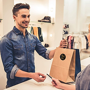 3 Rolls Thank You Stickers Labels Seals Thank You for Supporting My Small Business Stickers Roll, Round Kraft Stickers Thank You Purchase Stickers with Gold Foil (Pink Black Brown, 1 Inch)