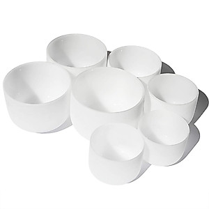 432 Hz 8-16 inch Quartz Set of 7 PCS Crystal Singing Bowl Sound Healing