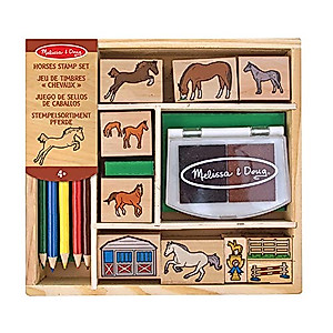 Melissa & Doug 12410 Horses Stamp Set | Arts & Crafts | Stamp Sets & Stencils | 4+ | Gift for Boy or Girl, Multicolor