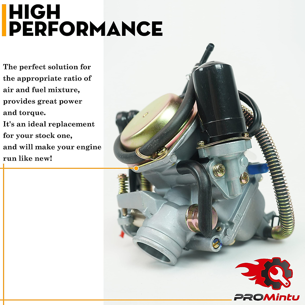 PROMintu Carburetor Carb Replaces For American YardSport Sportworks YS200 200 XLT UTV 14925 150cc Engine, 4 stroke GY6 ATVs, Scooters, Mopeds 150cc Go Kart Engine, 150cc Dune Buggie Engine